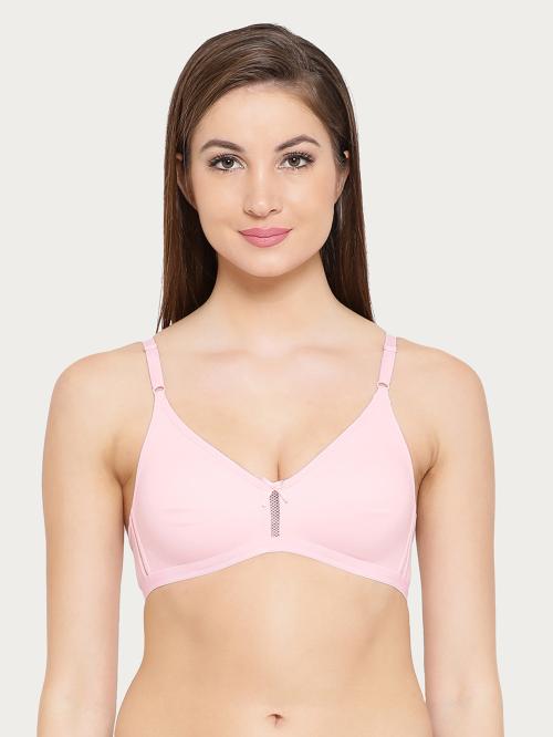 Buy Clovia Pink Solid Cotton Single Full Coverage Bra Online at Best Prices in India - JioMart.