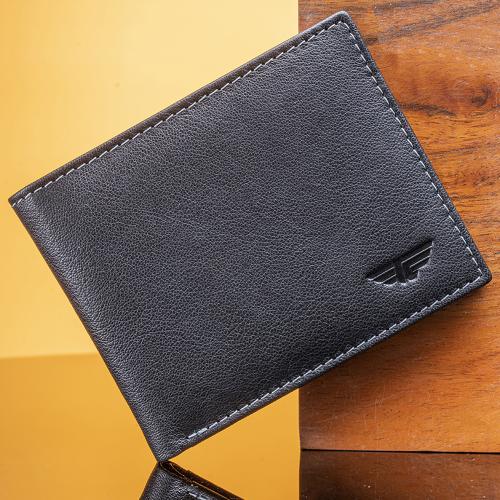 Buy Red Tape Men Black Leather Two Fold RFID Wallet Online at Best ...