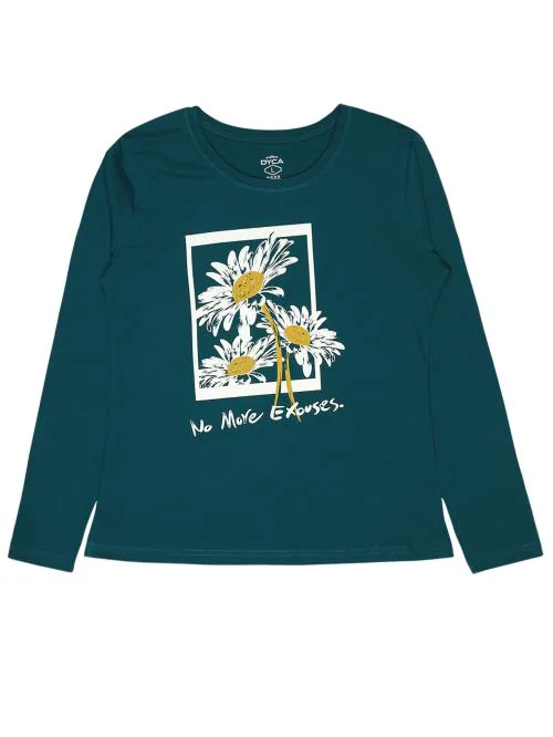 Buy DYCA Women Caribbean Blue Solid Cotton T-shirt Online at Best Prices in India - JioMart.