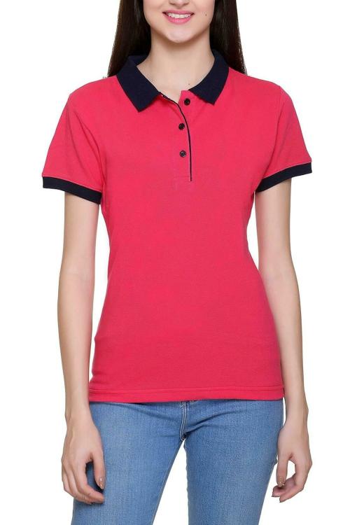 Buy Colors and Blends Women Cherry Solid Standard Length Polos Online at Best Prices in India ...