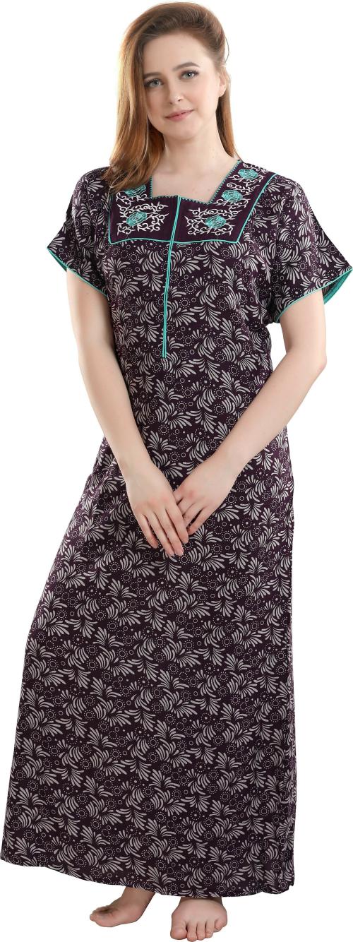 Buy Pearl Night Wears Womens Multicolor Alpine Nighty - Medium Online ...