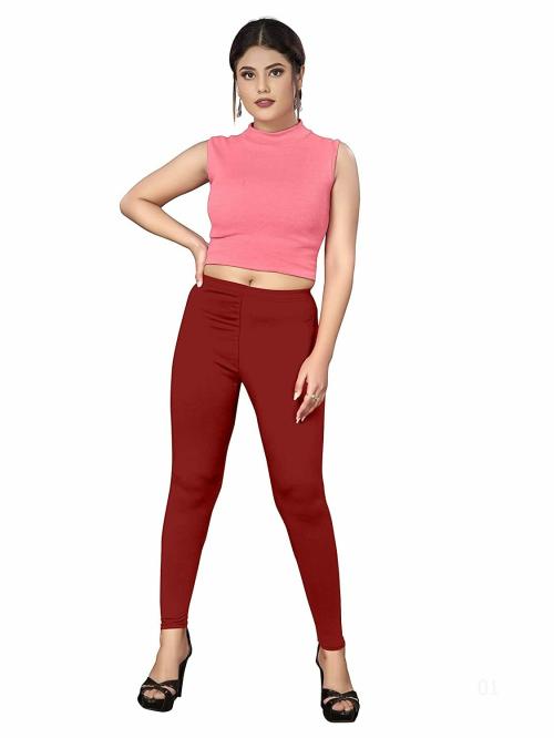 Buy GUNATIT LEGGINGS Women Solid Midrise Ankle Length Leggings Online ...