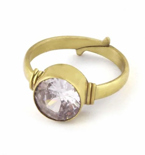 Buy Chopra Gems & Jewellery Gold Plated Brass Zircon Stone Rashi Ratna ...