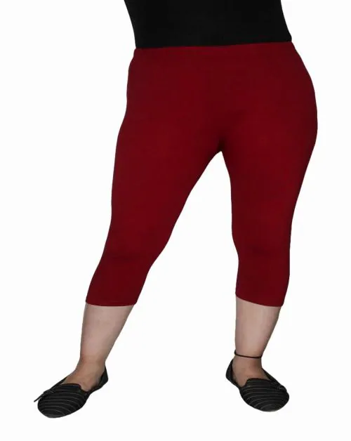Buy HM HUBB presented Purity Grace Plain Capri For Womens (Maroon ...