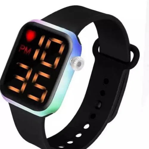 Buy ONBV Black Disco light Square LED Watch Digital Watch - For Unisex ...