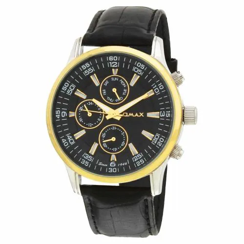 Buy Omax Analog Black Watch Black Dial With Black Strap for Men - SS546 ...