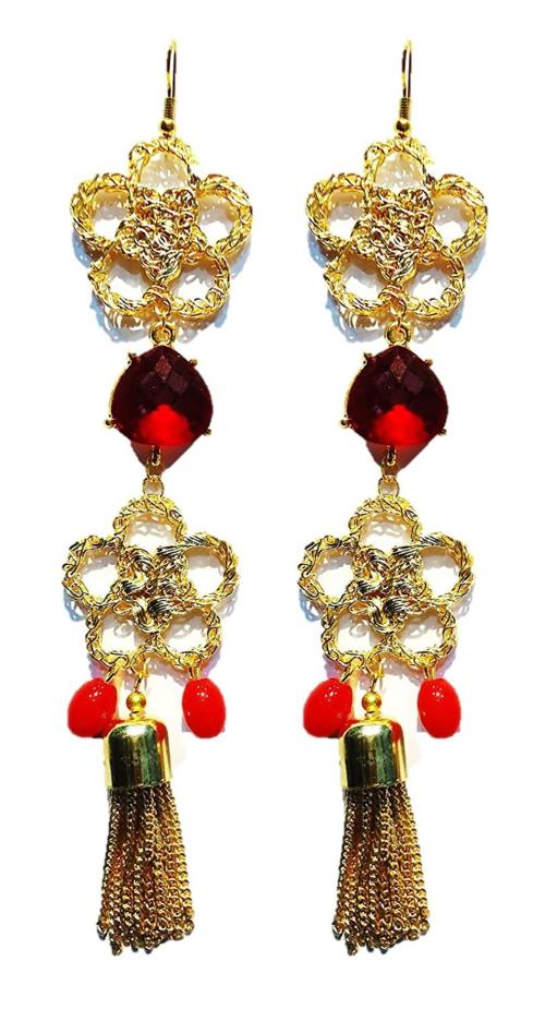 Buy Bodha - By Shivansh Brass Designer Collection Gold Long Hanging ...