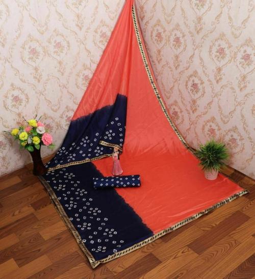 Buy Laheja Women Navy Printed Silk Blend Single Saree Online at Best Prices in India - JioMart.