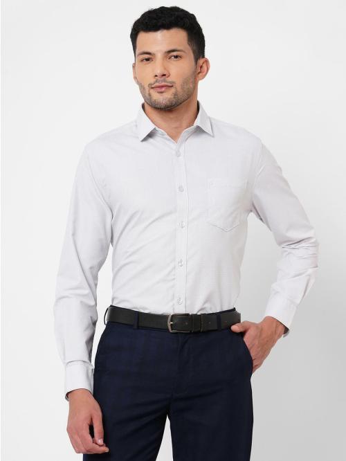 Buy Solemio Men Grey Solid Polyester Formal Shirts Online at Best ...