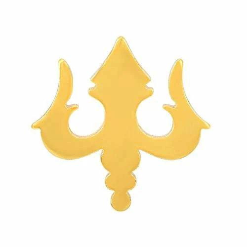 Buy Zumrut Gold Plated Shiva Trishu Symbol Stud Earring (Men and Women) Online at Best Prices in ...