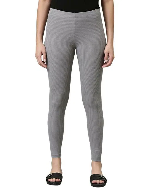 Buy Go Colors Women Grey Solid Stretch Leggings Online at Best Prices in India - JioMart.