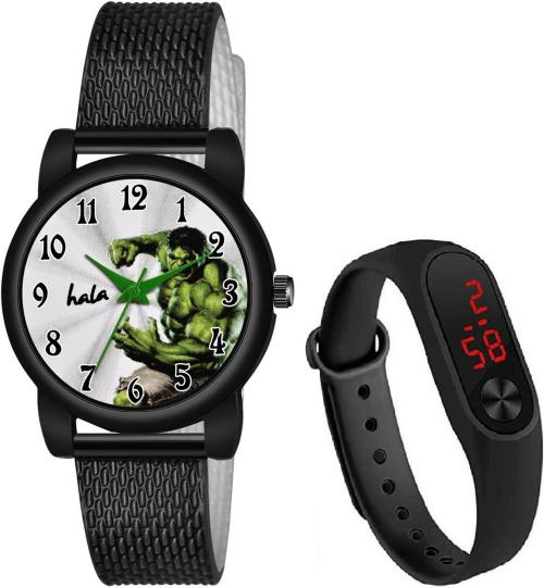 Buy Hala Analog Multicolor Watch For Boys And Girls - (Black-Hulk-Kids ...