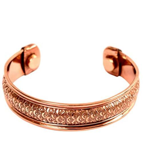 Buy Rudra Centre Copper Kada in Fish Scale Pattern Online at Best ...