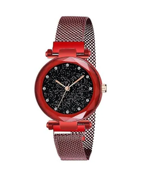 Buy ONBV Red Magnet Girls Style Chain Watch Magnet Watch for Girls ...
