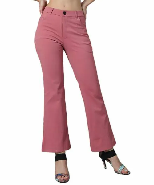 Buy FEMALL Women's Stylish Cotton Blend Bootcut Style Bell Botton ...