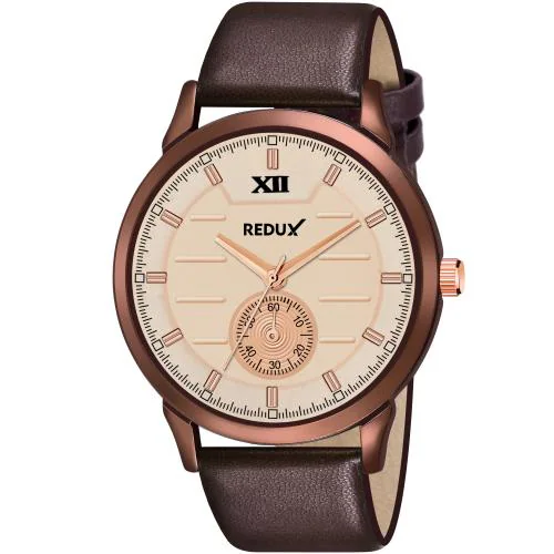 Buy Redux MW-357 Brown Dial PU Strap Analog Watch for Men's Online at ...