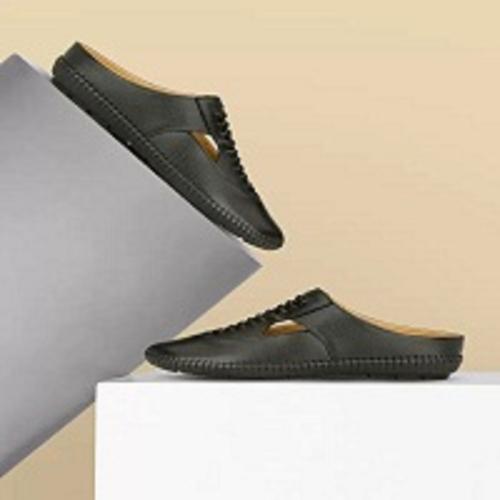 Buy BEM Men's Half Back Open Premium Quality Loafers For Men(Black ...