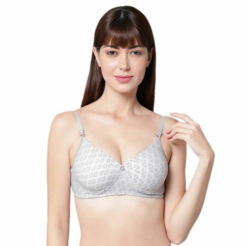 Buy PrettyCat Grey Printed Cotton T-shirt Bra For Women (PC-BR-6079) Online at Best Prices in ...