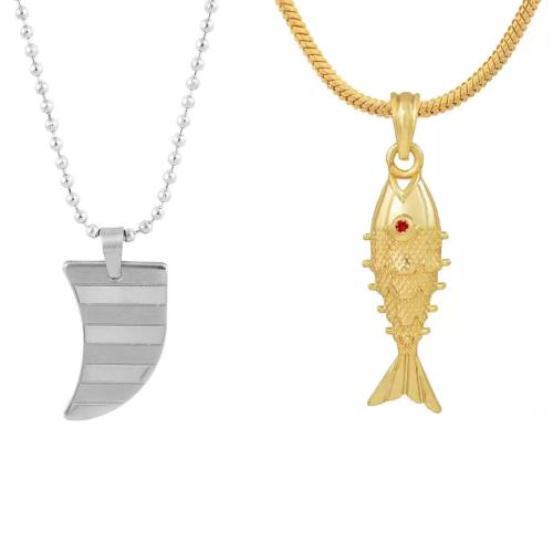 Buy Maalgodam Stainless Steel Locket, Gold Plated Locket, "Tooth ...