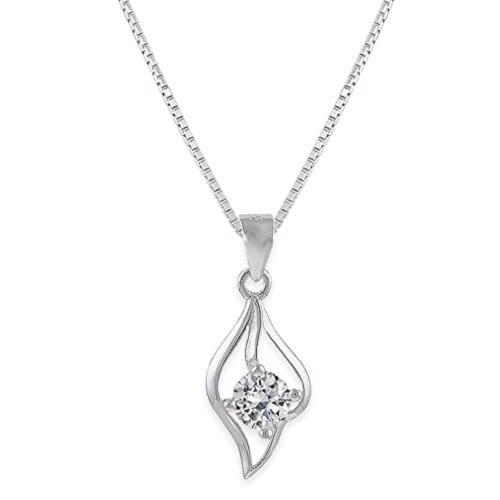 Buy Giva Sterling Silver Falling Dew Necklace With Box Chain For Women Online at Best Prices in ...