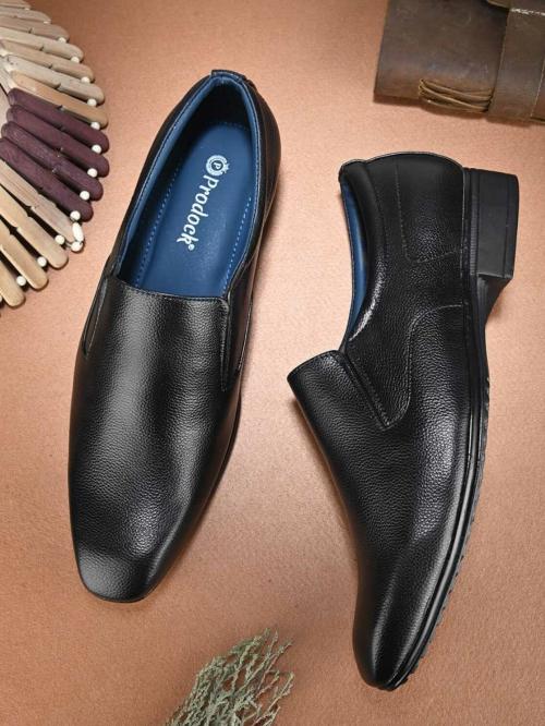 Buy Prodock Synthetic Leather Slip on Formal Shoes for men (Black ...