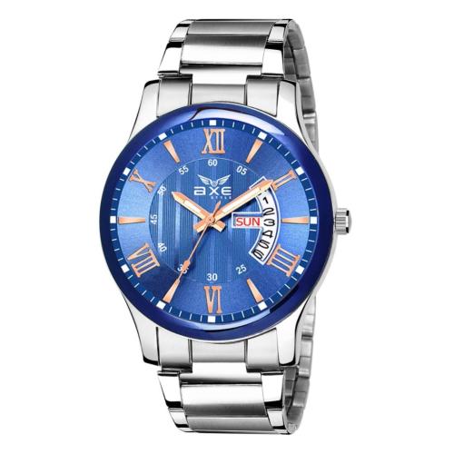 Buy Axe Style Analog Blue Dial Silver Strap Watch for Men (XDD-7097) Online at Best Prices in ...