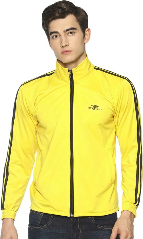 Buy HPS Sports Men Yellow Polyester Solid Jacket (XXL) Online at Best ...