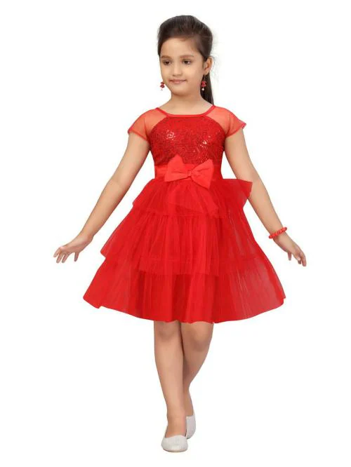 Buy Aarika Girls Red Colour Frock Online at Best Prices in India - JioMart.