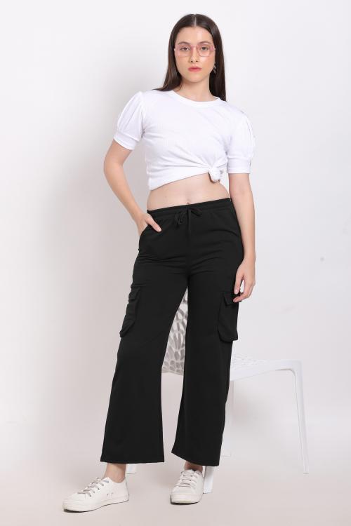 Buy CLOTHINK India Women Black Cargos Online at Best Prices in India - JioMart.