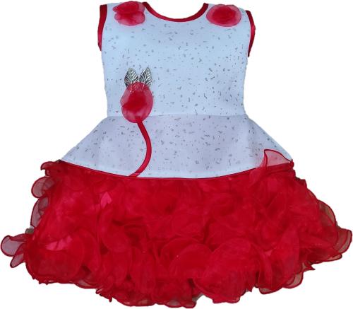 Buy Maruf Girls Red Cotton Blend Fit and Flare Dress - 1 to 2 Y Online at Best Prices in India ...