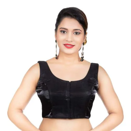 Buy Areum Women Black Solid Dupion Silk Blouse (42) Online at Best Prices in India - JioMart.