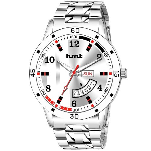 Buy DENZER HILLS Mens Big Face Stainless Steel Analog Quartz Watches ...