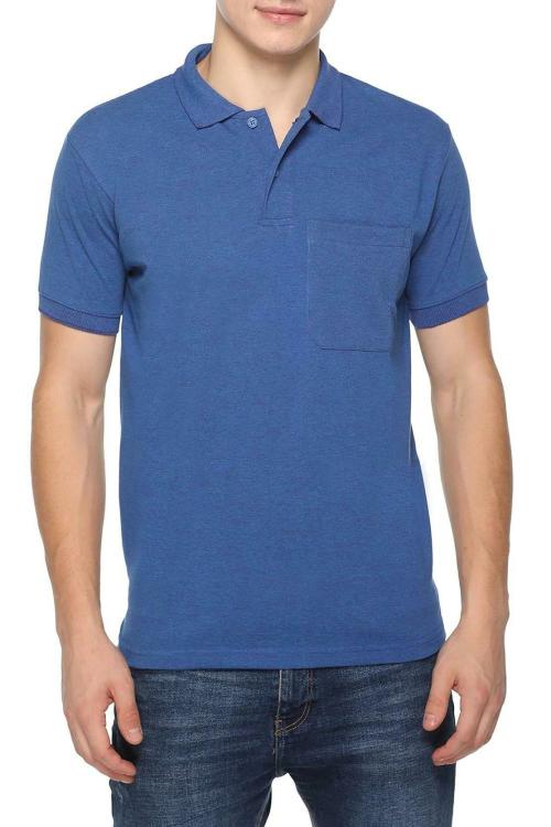 Buy Colors and Blends Men Denim Blue Solid Standard Length Polos Online ...