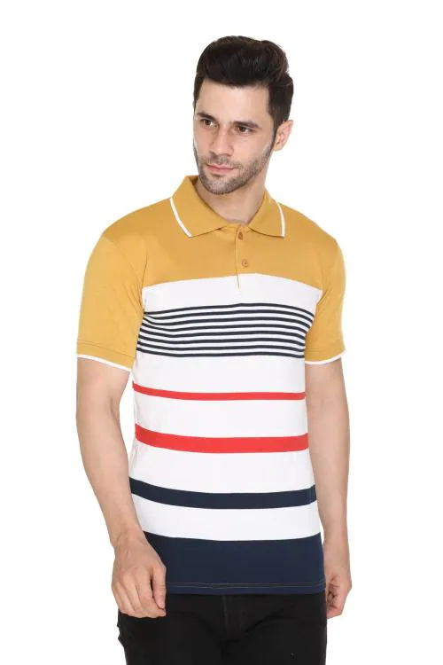 Buy Madagala Men Striper Polo TShirt Online at Best Prices in India ...