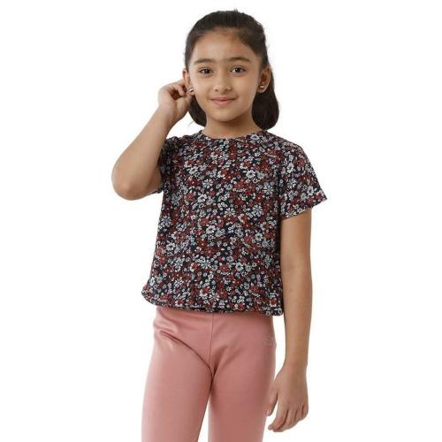 Buy De Moza Girls Multicolor Printed Rayon Top - 10 to 11 Years Online ...