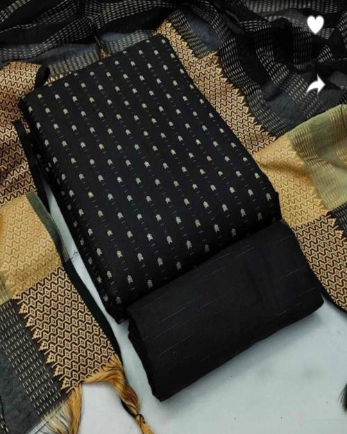 Buy Reeta Fashion New Design BLACK cotton jacard jacard workDress ...