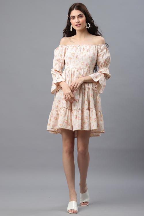 Buy Pretty Loving Thing Women Mini A-Line Dress Cream Online at Best ...