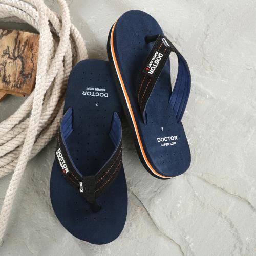 Buy Doctor Super Soft Lightweight Navy Slippers for Men (Pack of 1 ...