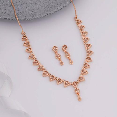 Buy Harikrupa Gold-Plated Alloy Rose Gold Jewel Set For Women - Nk-041 ...