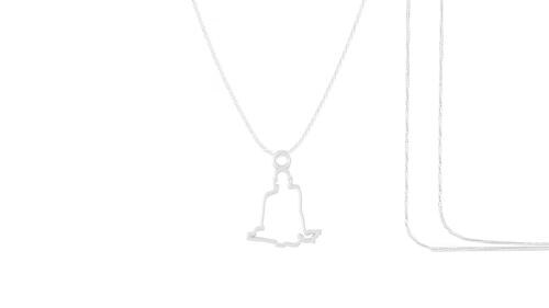 Buy Akshat Sapphire Pure Silver Spiritual Swami Samarth Pendant With ...