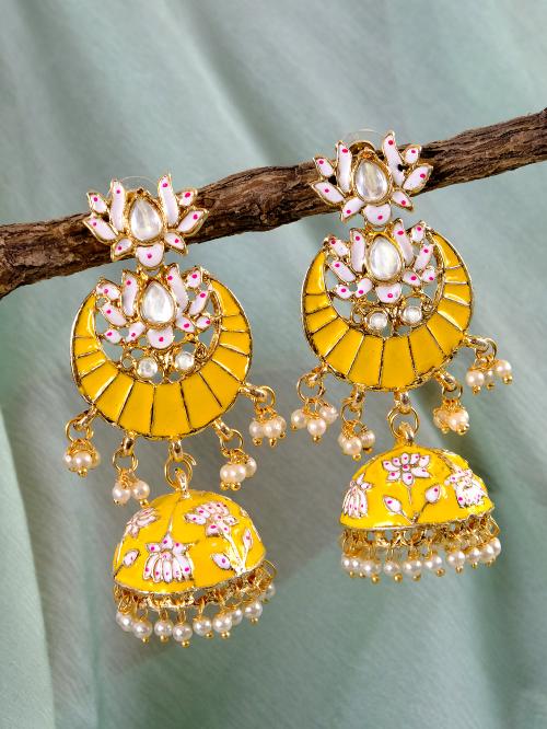 Buy CRUNCHY FASHION Traditional Gold-Plated Royal Rajasthani Meenakari ...