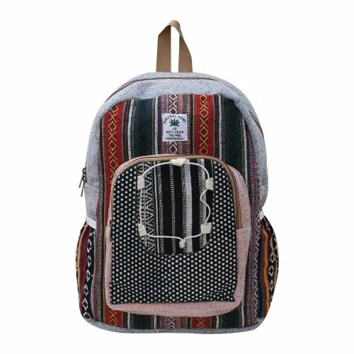 Buy SUNMIRO Natural Handmade Large Multi Pocket Hemp Nepal stylish bag ...