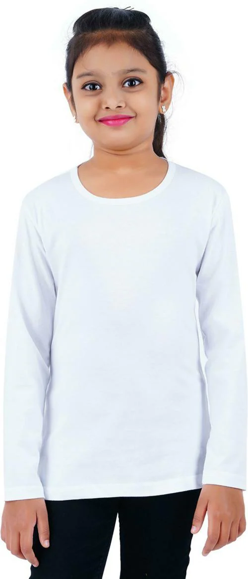 Buy SILVER TEE Girls White Pure Cotton Solid T-Shirt (14-15 Y) Online at Best Prices in India ...