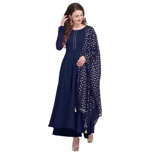 Buy Vrushi's Fashion Elegance Redefined: Women's Crepe Anarkali Kurti ...