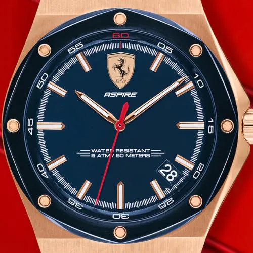 Buy SCUDERIA FERRARI ASPIRE Analog Blue Round Dial Men's Watch ...