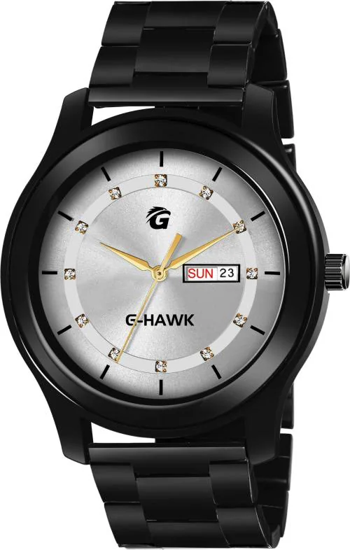 Buy G-HAWK Analog Silver Dial Black Strap Watch for Men and Boys Online ...