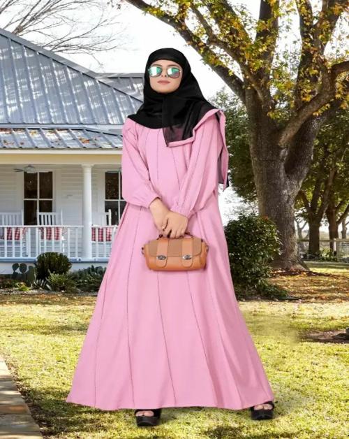 Buy AMBAJI FASHION Polyester Solid Burqa With Hijab (Pink) Online at ...