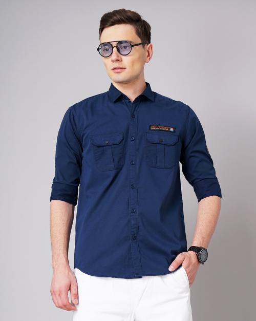 Buy Paul Street Navy Road Rage Shirt, XL Online at Best Prices in India ...