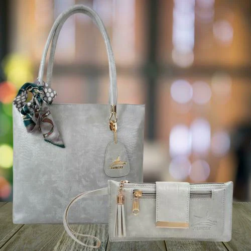 Buy Fances Women Silver Handbag (Pack of: 2) Online at Best Prices in ...