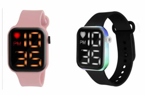 Buy MVS LED Digital Dial Date & Month Display With Multicolor Lights ...